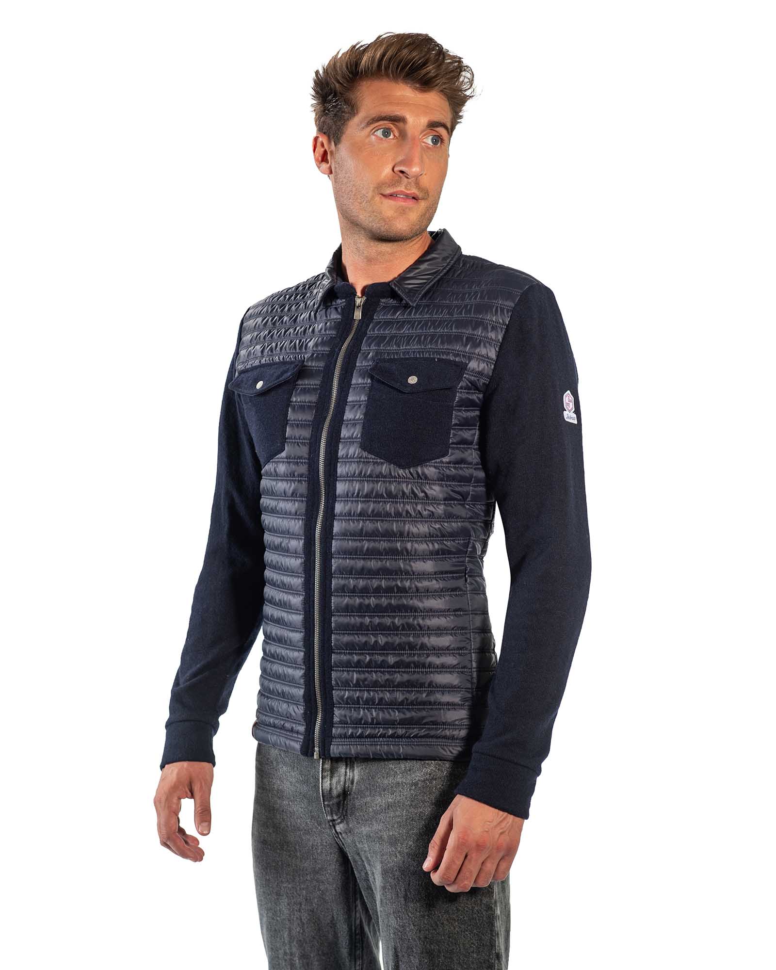 Discover our Yves bi-material chest pocket jacket | Skidress