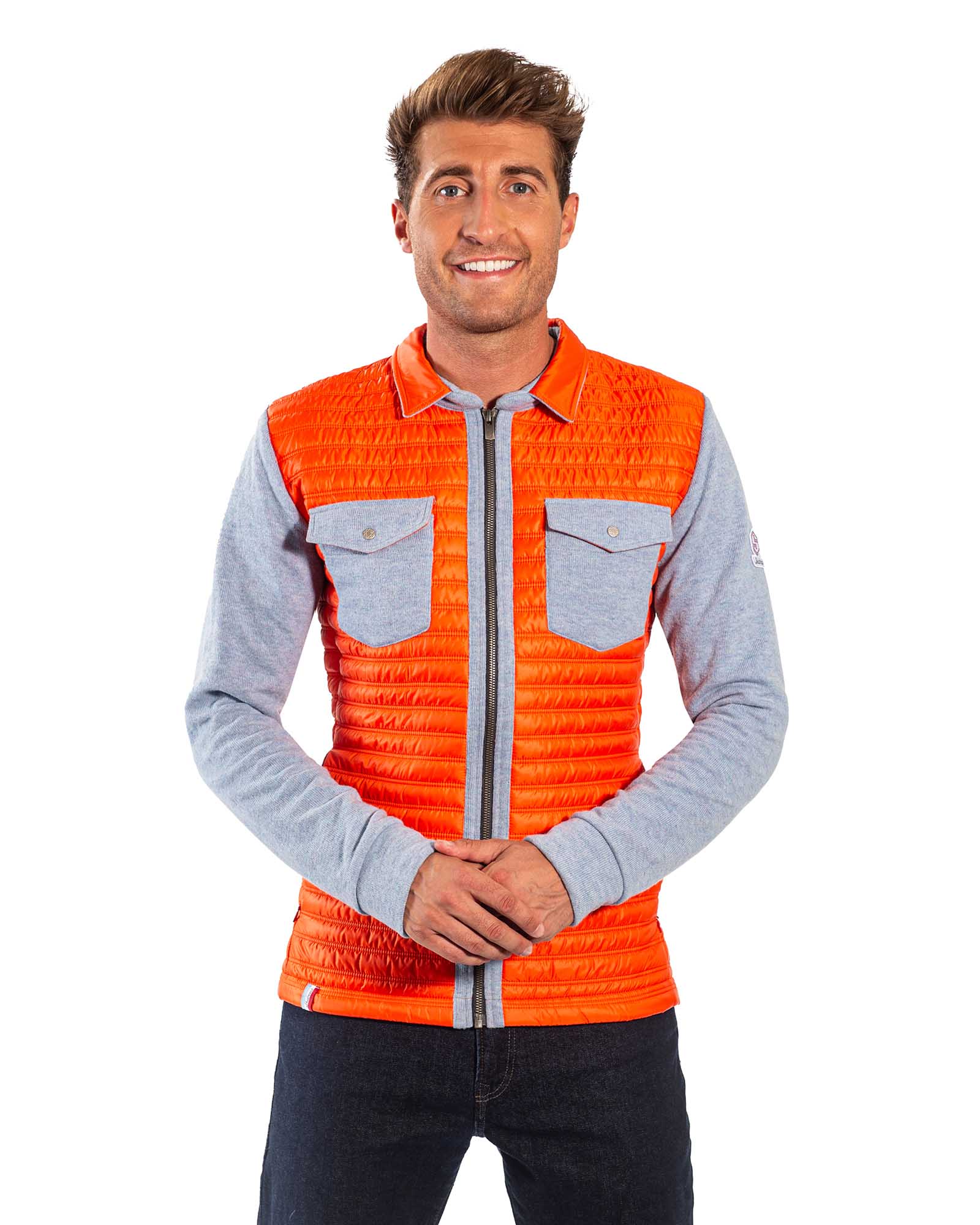 Discover our Yves bi-material chest pocket jacket | Skidress